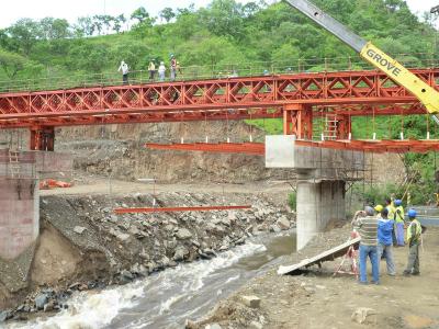 China Bailey Steel Timber Deck Bridges High Stiffness With Heavy loading  for sale