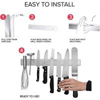 China OEM ODM Accepted Gold Stainless Steel Magnet Strip Rack Magnetic Knife Holder For Wall for sale