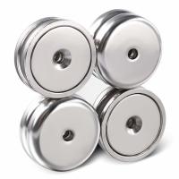 China Industrial Magnets with Permanent Neodymium Material and Heavy Duty POT Countersunk Hole for sale