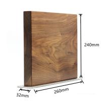 China 260x240x32 mm Double Sided Magnetic Knives Holder with Permanent Bamboo Acacia Walnut for sale