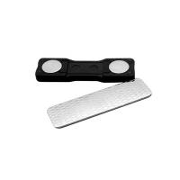 China Metal Name Tag Magnet Permanent Magnetic Name Tags Rectangle Ndfeb Magnet U-POLEMAG for sale