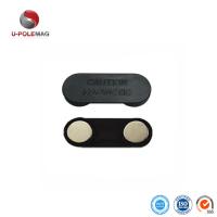 China Metal Name Tag Magnet Permanent Magnetic Name Tags Rectangle Ndfeb Magnet U-POLEMAG for sale