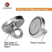 China Strong Round Fishing Magnet for Salvage and Treasure Hunting Tolerance ±0.1mm Since 2000 for sale