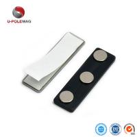 China 3m Self Adhesive Backing Plastic Name Badge Tags 12g Three Disc Magnets Bar Magnet for sale