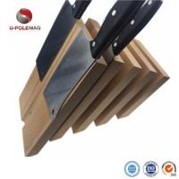 China Customized Logo Sustainable Wood Kitchen Magnetic Knife Block Holder for Sustainable for sale