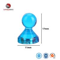 China 11mm Dia Pot Shape Magnetic Push Pins for Office Maps in Colorful Design for sale