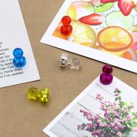 China Custom Color Plastic Neodymium Magnetic Push Pin For Office Magnets for sale