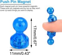China Custom Color Plastic Neodymium Magnetic Push Pin For Office Magnets for sale