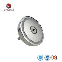 China Grade NdFeb Dia 75mm 230KG Pull Force Super Strong Neodymium Fishing Magnet with Eyeblot for sale