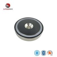 China Grade NdFeb Dia 75mm 230KG Pull Force Super Strong Neodymium Fishing Magnet with Eyeblot for sale