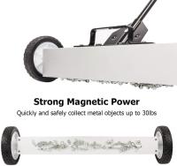 China 7'' 18cm Wheels Hand Push Magnetic Nail Screws Sweeper for Easy and Effective Pickup for sale