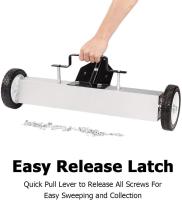 China 7'' 18cm Wheels Hand Push Magnetic Nail Screws Sweeper for Easy and Effective Pickup for sale