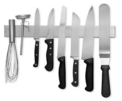 China 16 Inch Stainless Steel Magnetic Knife Strip for Neat and Practical Kitchen Storage for sale