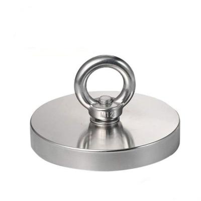 China 1200lbs Pull Force Neodymium Fishing Magnet With Rope for Strong Magnetic Pull for sale