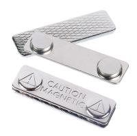 China 310g 45x13mm Self-Adhesive Foam Strong Magnetic Name Badge with Two Magnet Perfect for sale
