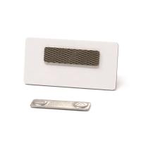 China 310g 45x13mm Self-Adhesive Foam Strong Magnetic Name Badge with Two Magnet Perfect for sale
