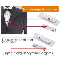 China 310g 45x13mm Self-Adhesive Foam Strong Magnetic Name Badge with Two Magnet Perfect for sale