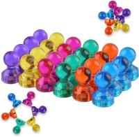 China 8 Assorted Colors Permanent Push Pin Magnets Strong Refrigerator Magnets for Office for sale