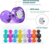 China 8 Assorted Colors Permanent Push Pin Magnets Strong Refrigerator Magnets for Office for sale