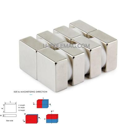China Direct F20x20x10mm N50 N52 Rectangle Neodymium Magnet with ISO9001 2000 Certification for sale