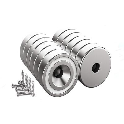 China Neomidio Magnets Neodymium Magnetic Cup with Countersunk Hole About 25-30 days Lead Time for sale