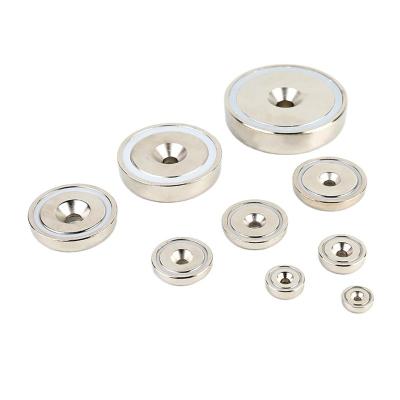 China Strong NdFeB Rare Earth Countersunk Neodymium Cup Pot Magnets with ±0.01mm Tolerance for sale