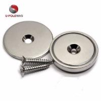 China Composite Neodymium Magnet Strong Neodymium Cup Magnets with M4 Threaded Male Stud for sale
