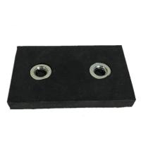 China Custom Rubber Coated Neodymium Rectangular Magnets Grade neodymium magnet with Two Holes for sale