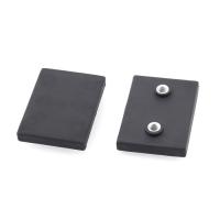 China Custom Rubber Coated Neodymium Rectangular Magnets Grade neodymium magnet with Two Holes for sale