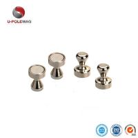 China Permanent Nickel Coating Strong Neodymium Magnetic Push Pins for Silver Fridge Magnet for sale