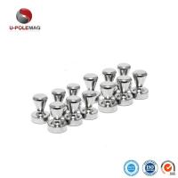 China Permanent Nickel Coating Strong Neodymium Magnetic Push Pins for Silver Fridge Magnet for sale