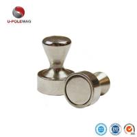 China Permanent Nickel Coating Strong Neodymium Magnetic Push Pins for Silver Fridge Magnet for sale