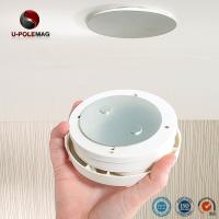 China Strong Neodymium Smoke Detector Magnet with Zinc Coating and 3M Adhesive for sale