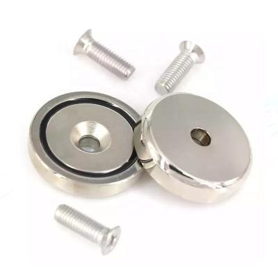China Neodymium Magnet Custom Cup Tool Holder with Countersunk Screw Bolt ISO9001 Certified for sale