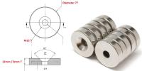 China 5.5mm Screw Size Industrial Magnet Customized NeFeB Pot Magnet With Countersunk Hole Ring for sale