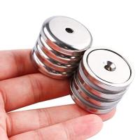 China Neodymium Magnet N52 Round Base with Countersunk Hole ±0.05MM Tolerance Strong Magnet for sale