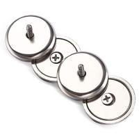 China Neodymium Magnet N52 Round Base with Countersunk Hole ±0.05MM Tolerance Strong Magnet for sale