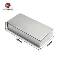 China 80C-220C Temperature Resistant N52 40x20x10 Neodymium Magnet with Nickel Coating for sale