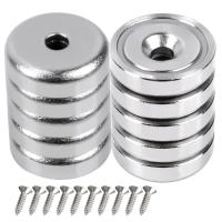 China D20 MM 20lbs NdFeB Pot Magnet with Countersunk Hole Total height H 7.2 mm Hole d1 4.5 mm for sale