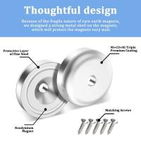 China D20 MM 20lbs NdFeB Pot Magnet with Countersunk Hole Total height H 7.2 mm Hole d1 4.5 mm for sale
