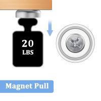 China D20 MM 20lbs NdFeB Pot Magnet with Countersunk Hole Total height H 7.2 mm Hole d1 4.5 mm for sale
