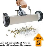 China Light Hand Push Type Metal Street Sweeper for Customer's Road Magnet Sweeping for sale