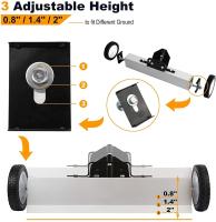 China Light Hand Push Type Metal Street Sweeper for Customer's Road Magnet Sweeping for sale