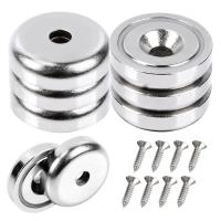 China Super Power 25mm Cup Magnet with Countersunk Hole Strength approx. 19kg Hole d1 5.5mm for sale