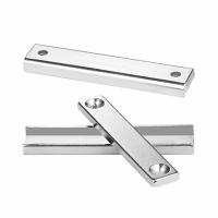 China Permanent Neodymium Channel Fastening Magnet with Countersunk Holes and Plastic Spacer for sale