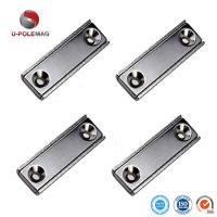 China Permanent Neodymium Channel Fastening Magnet with Countersunk Holes and Plastic Spacer for sale