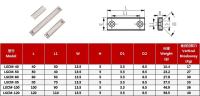 China LSCM-60 60x13.5x5mm Ndfeb Neodymium Iron Boron Permanent Magnet with M6 Hole Size for sale