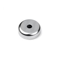 China Counterbore Hole NdFeB Pot Magnet D16MM /- 0 Tolerance Nickel-plated Ni-Cu-Ni Coating for sale