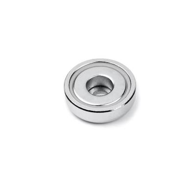 China Processing Service Countersinking 9mm N52 Neodymium Flat Pot Magnet with and Good for sale