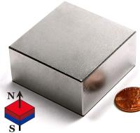 China High Magnetic Flux Sintered Neodymium Square Magnet Block in Customized Grade N35-N52 for sale